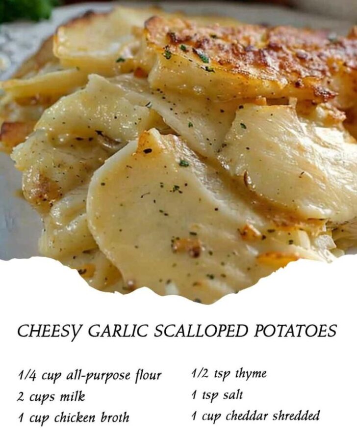 Cheesy Garlic Scalloped Potatoes – Cookingvio.com